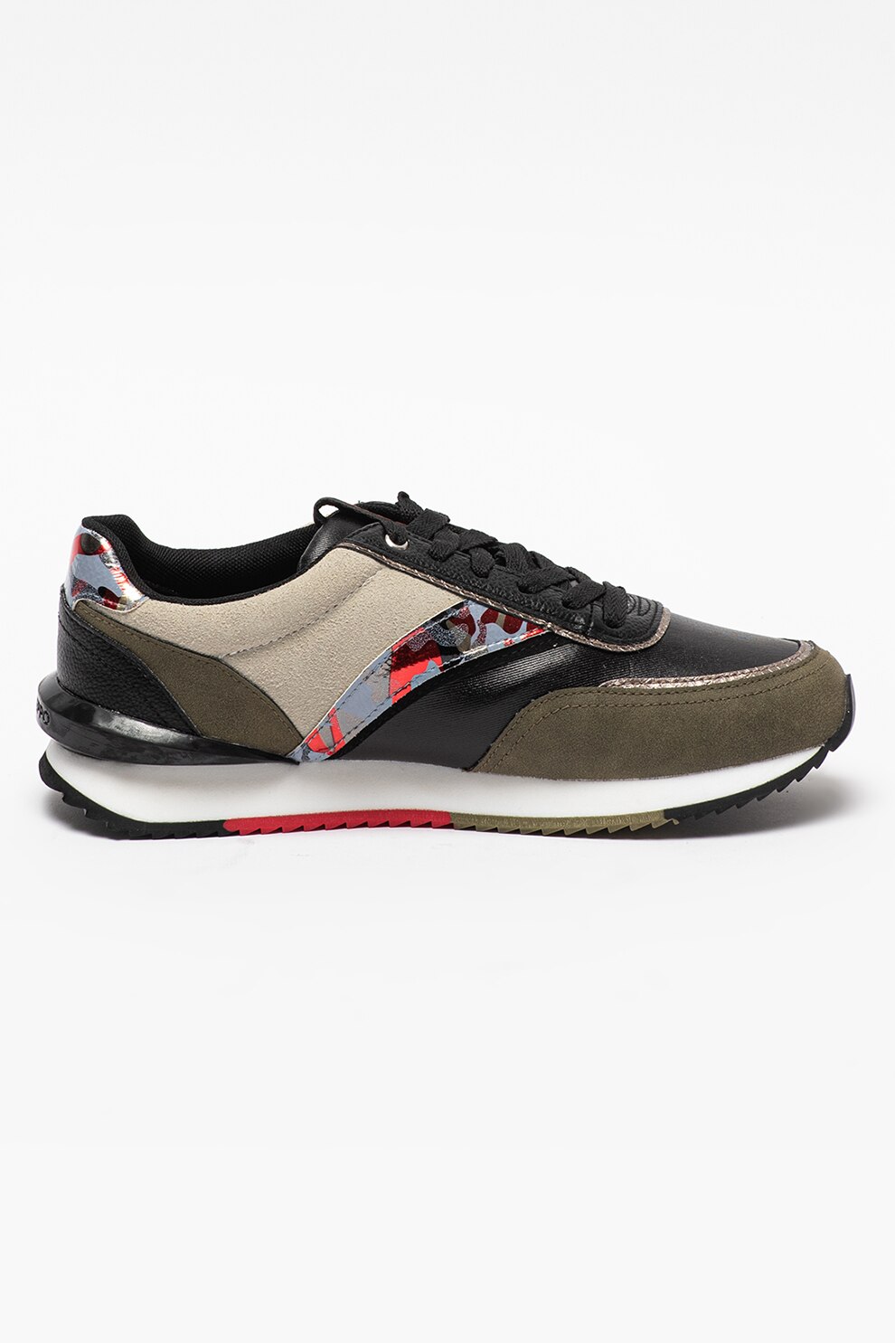 Gioseppo, Amot sneaker logós részletekkel, Fekete/Katonai Zöld, 37 ...