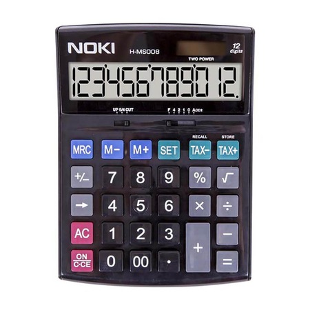 Calculator de Birou Noki HMS008, Negru, 12 Digits, Alimentare Dubla ...