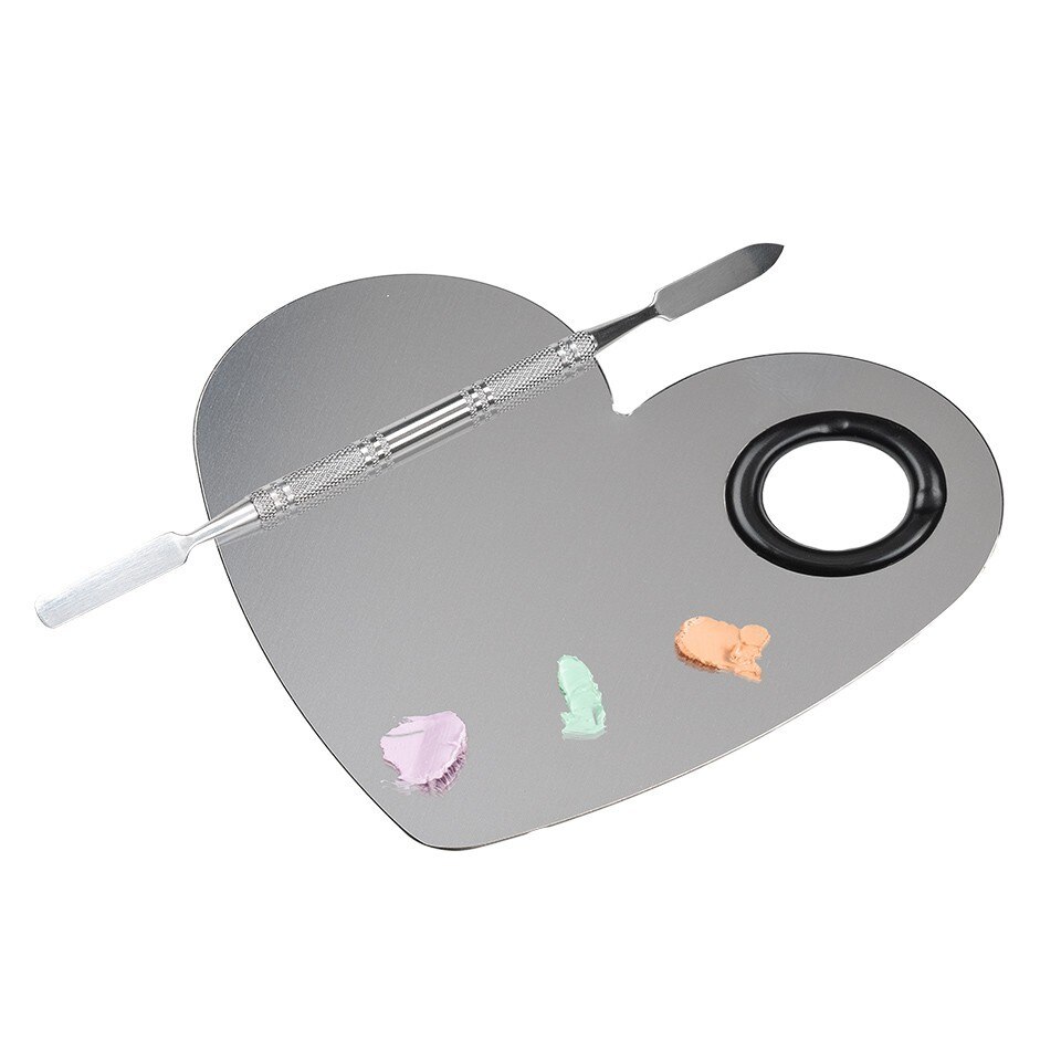 Paleta mixare machiaj din inox, PRO, 01 - eMAG.ro