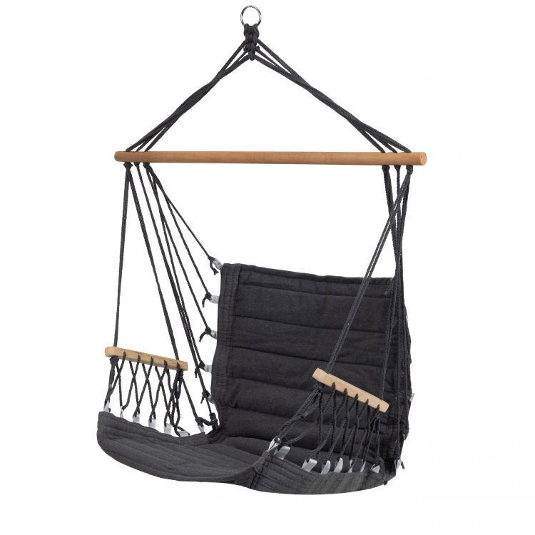 Hamac Brazilian tip Scaun Suspendat, cu cotiere, 120kg, 67x60cm, Gri ...