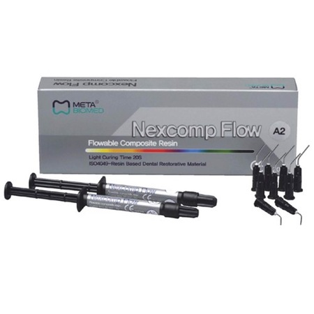 Set compozit dentar fluid Nexcomp Flow, Meta Biomed, 2 gr, A2, 2 buc - eMAG.ro