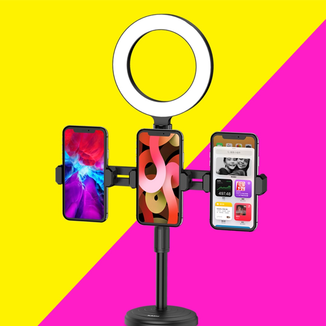 Професионален Vlogging Photo Video Kit X3, Live Holder, Поддържа 3 ...