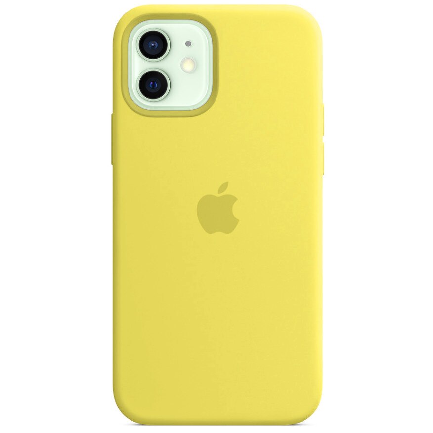Силиконов Кейс Apple за iPhone 12 Mini, Yellow - eMAG.bg