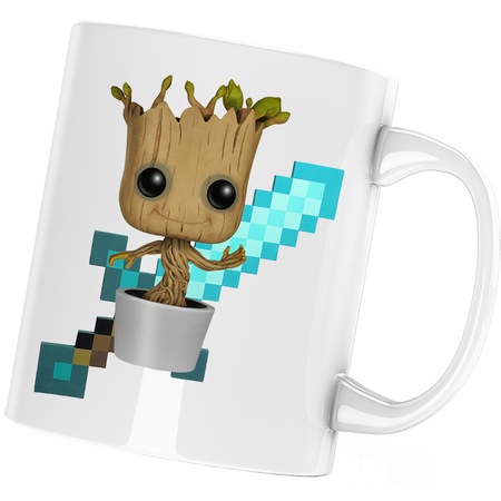 Cana Baby Groot Minecraft Diamond Sword Bebe, alba, 330 ml - eMAG.ro
