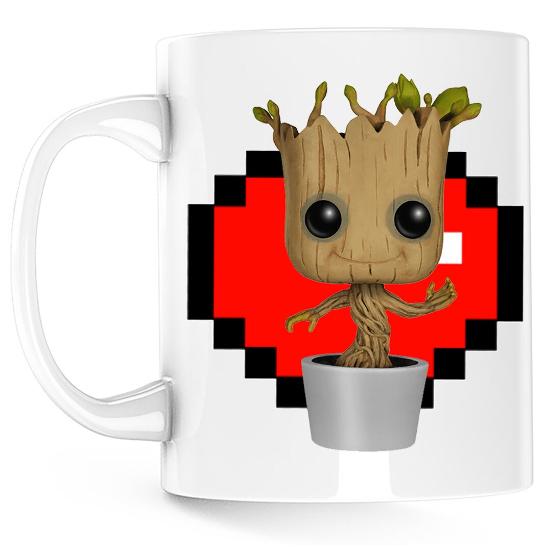 Cana Baby Groot Minecraft Love Heart Inima, alba, 330 ml - eMAG.ro