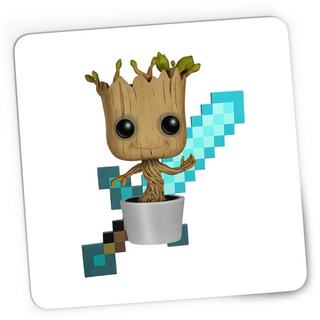 Подложка за мишка Gaming Baby Groot Minecraft Diamond Sword Baby, 21x19 ...