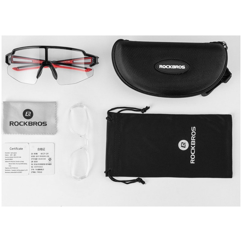 Ochelari sport fotocromati Rockbros 10173, rama negru-portocaliu - eMAG.ro