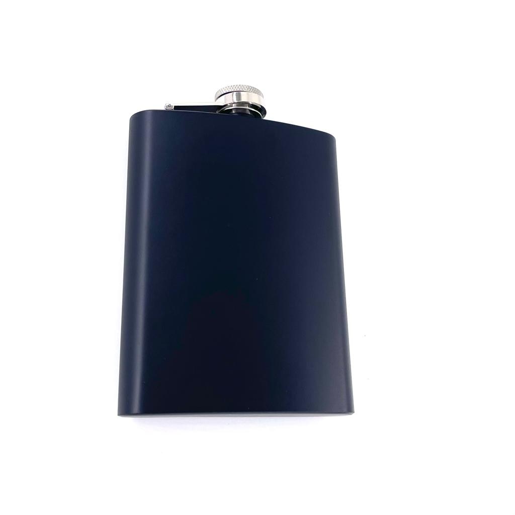 Plosca metalica 250 ml, otel inoxidabil, neagra, The Black Man - eMAG.ro