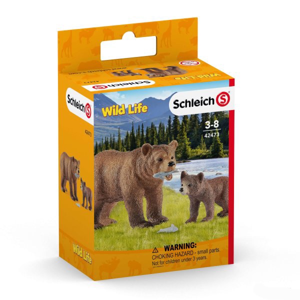 Set figurine Schleich, Ursoaica Grizzly cu pui - eMAG.ro
