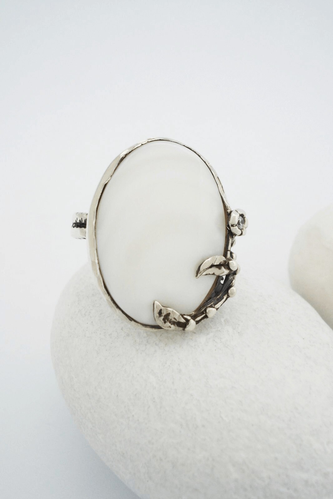 Inel rotund din argint 925 cu Sidef - eMAG.ro