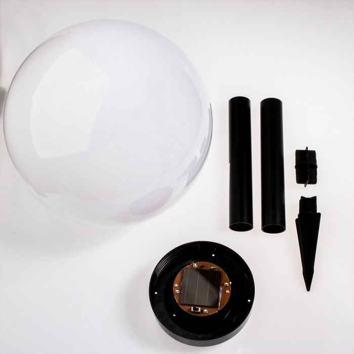 Lampa solara LED Glob de gradina alba 15cm, Polux - eMAG.ro