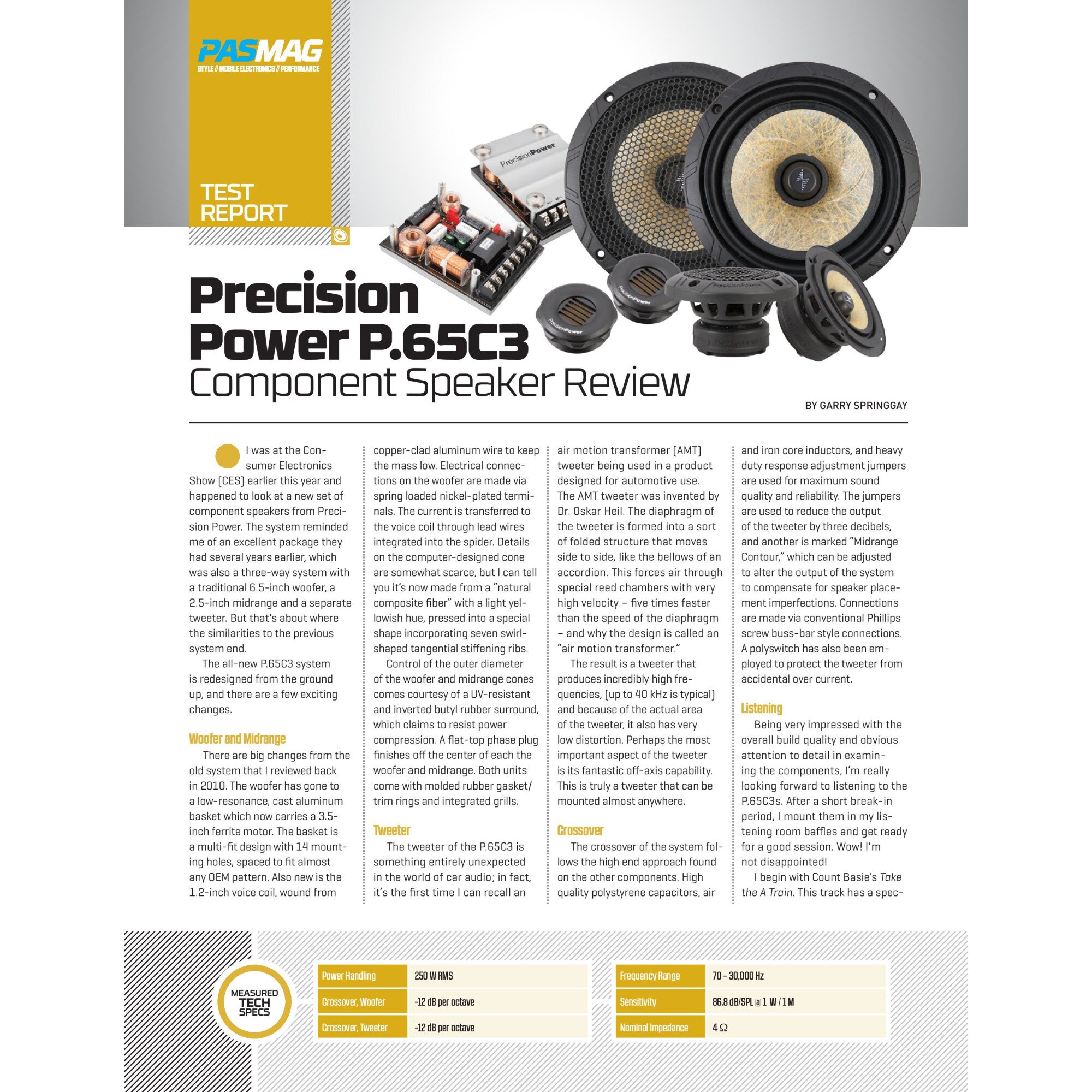 Трилентова компонентна система Precision Power P.65C3, Max 400W - eMAG.bg