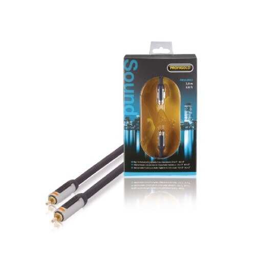 Професионален кабел ProfiGold, RCA мъжки - RCA мъжки, 2 м - eMAG.bg