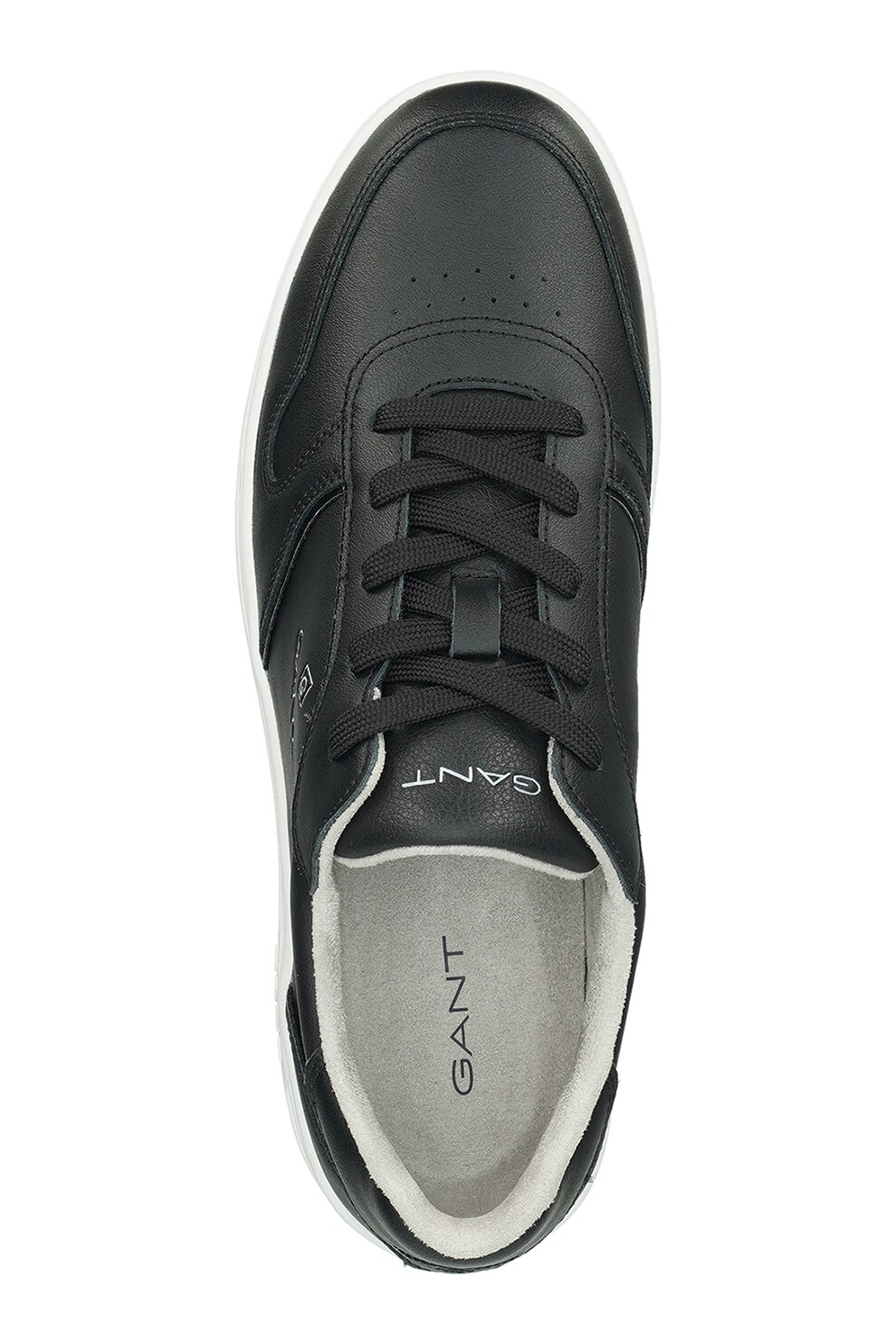 Gant, Кожени спортни обувки с лого, Черен, 40 - eMAG.bg