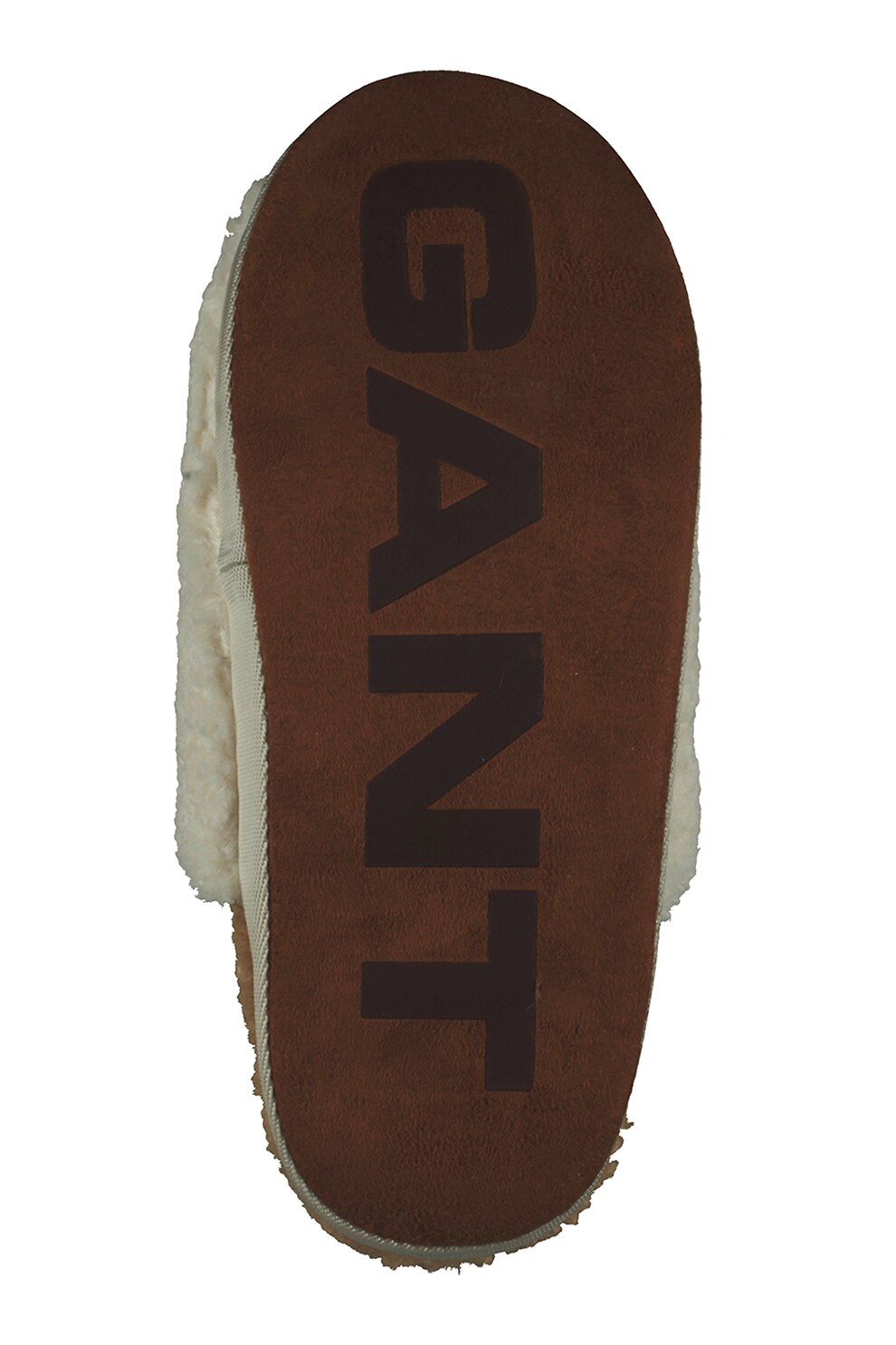 Gant, Papuci de casa din material teddy, cu logo, Alb, 38 - eMAG.ro