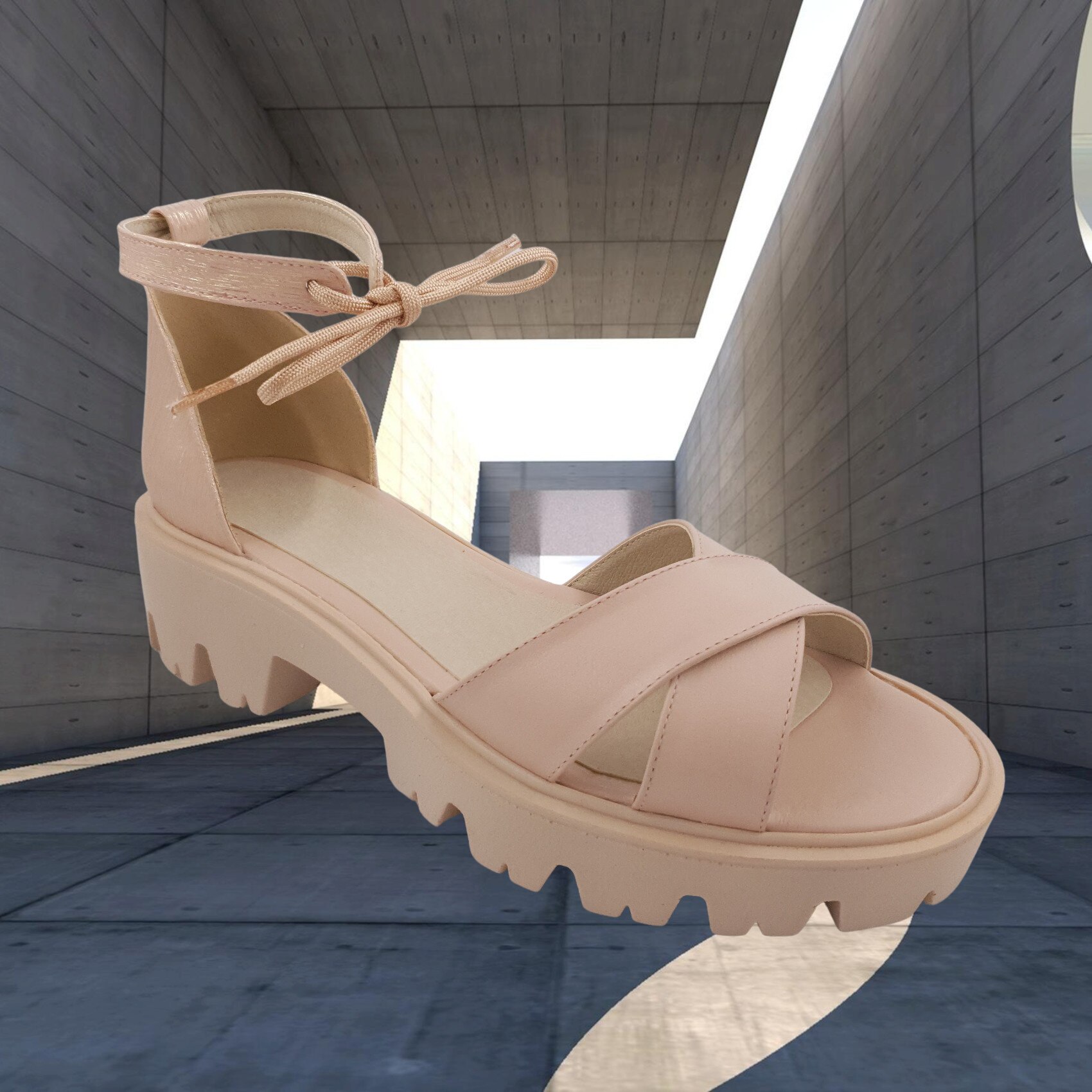 Sandale dama, SandAli, piele naturala, doua barete incrucisate ...