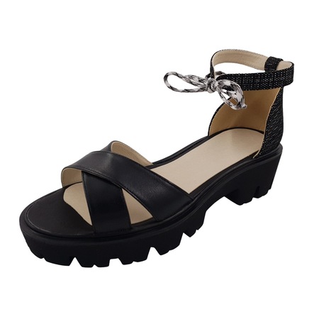 Sandale dama, SandAli, piele naturala, doua barete incrucisate ...