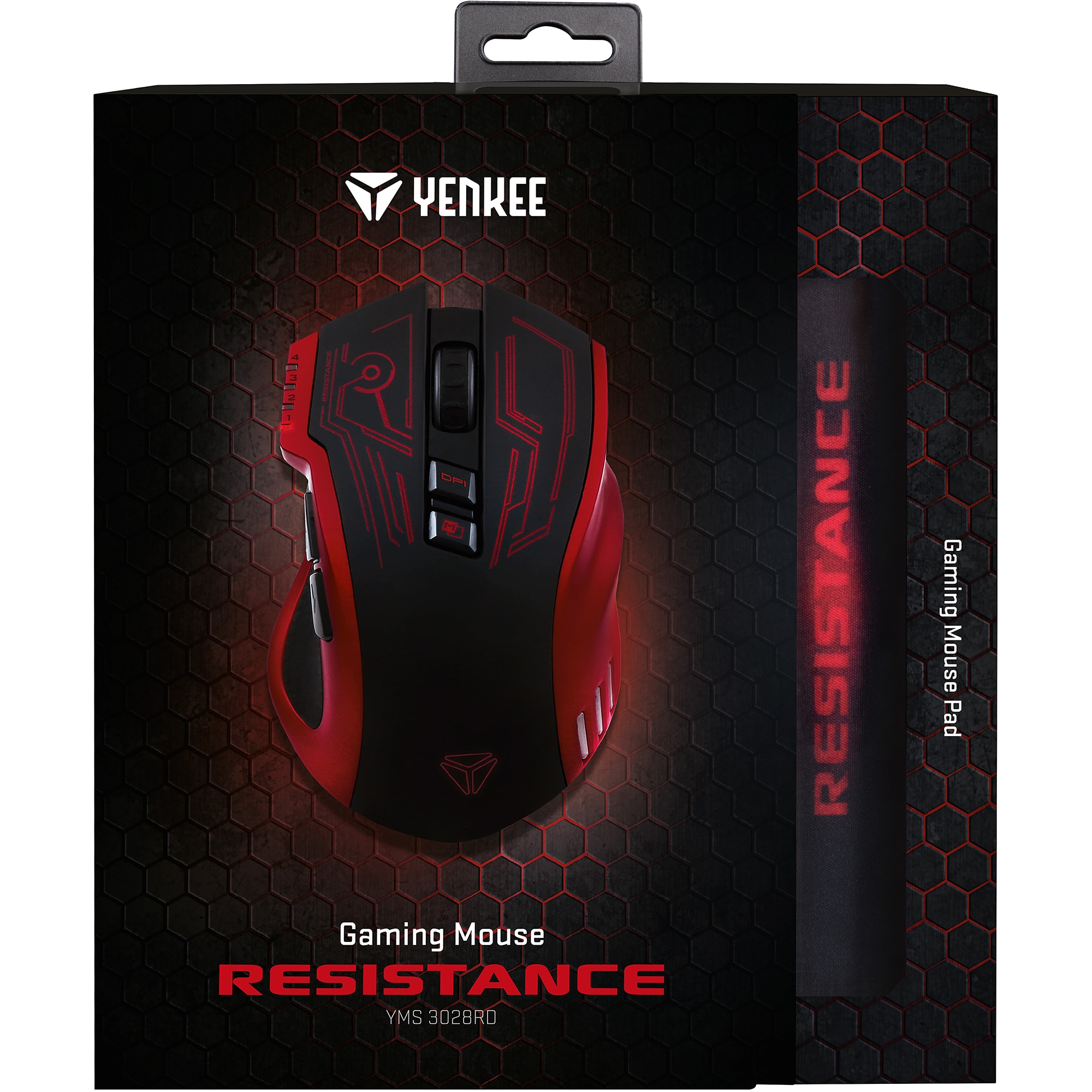 Set mouse si mousepad, Yenkee, 4000 DPI, Rosu - eMAG.ro