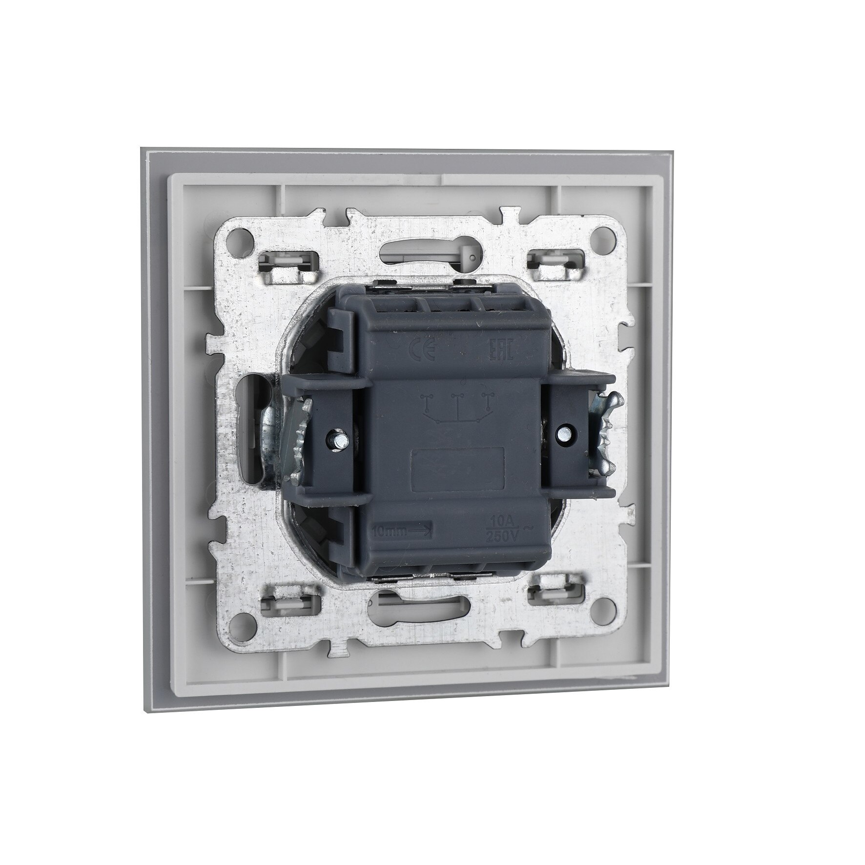 Intrerupator Simplu Smack Rama Sticla 10A ,Sf 8001FKW,Rama Sticla ,Alb ...