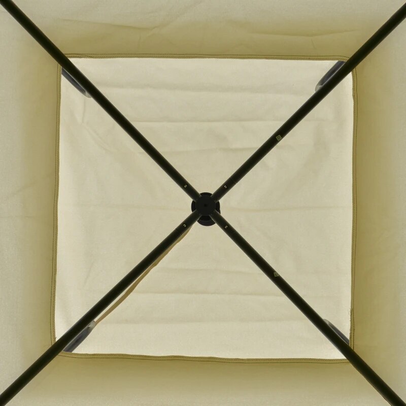 Cort pavilion pentru gradina Outsunny Gazebo, Metal/Poliester, 3.5x3.5m ...