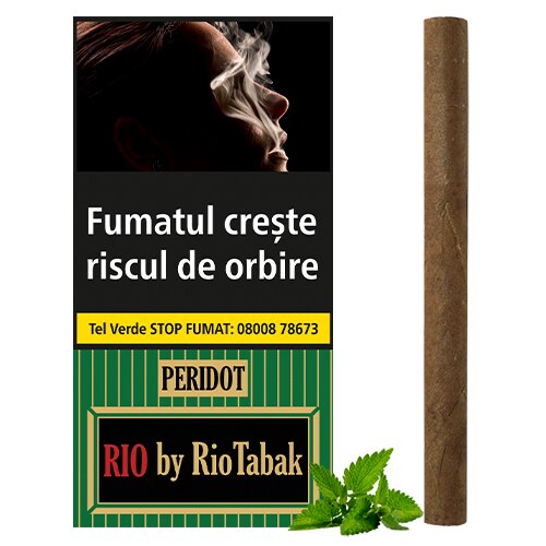Tigari de foi RIO Peridot by RioTabak, 10 bucati, aroma menta - eMAG.ro
