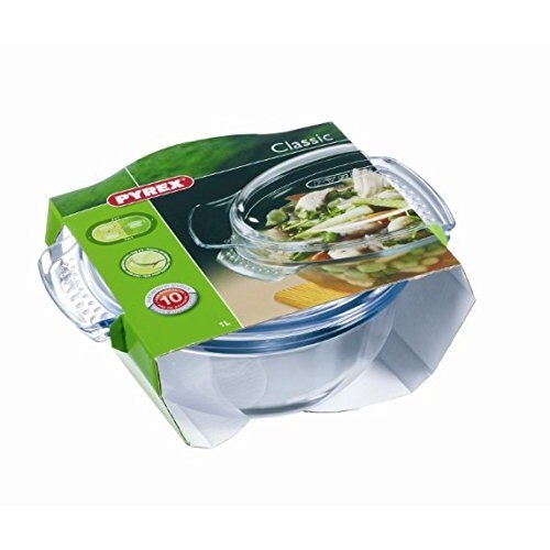 Тенджера Pyrex Easy Grip, от Боросиликатно стъкло, с капак, 1 л - eMAG.bg