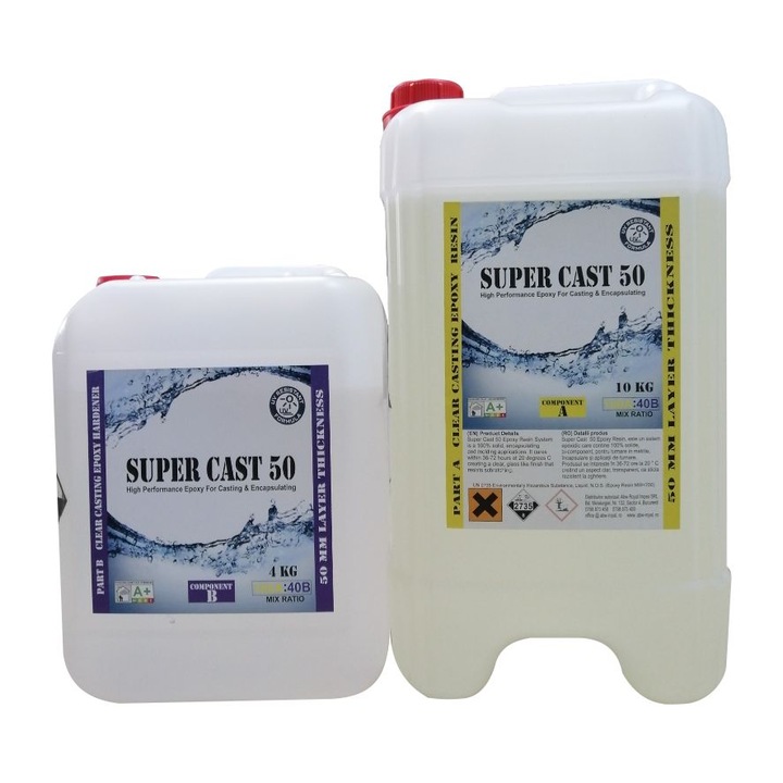 Rasina Epoxidica Transparenta Super Cast 50 10+4Kg - eMAG.ro