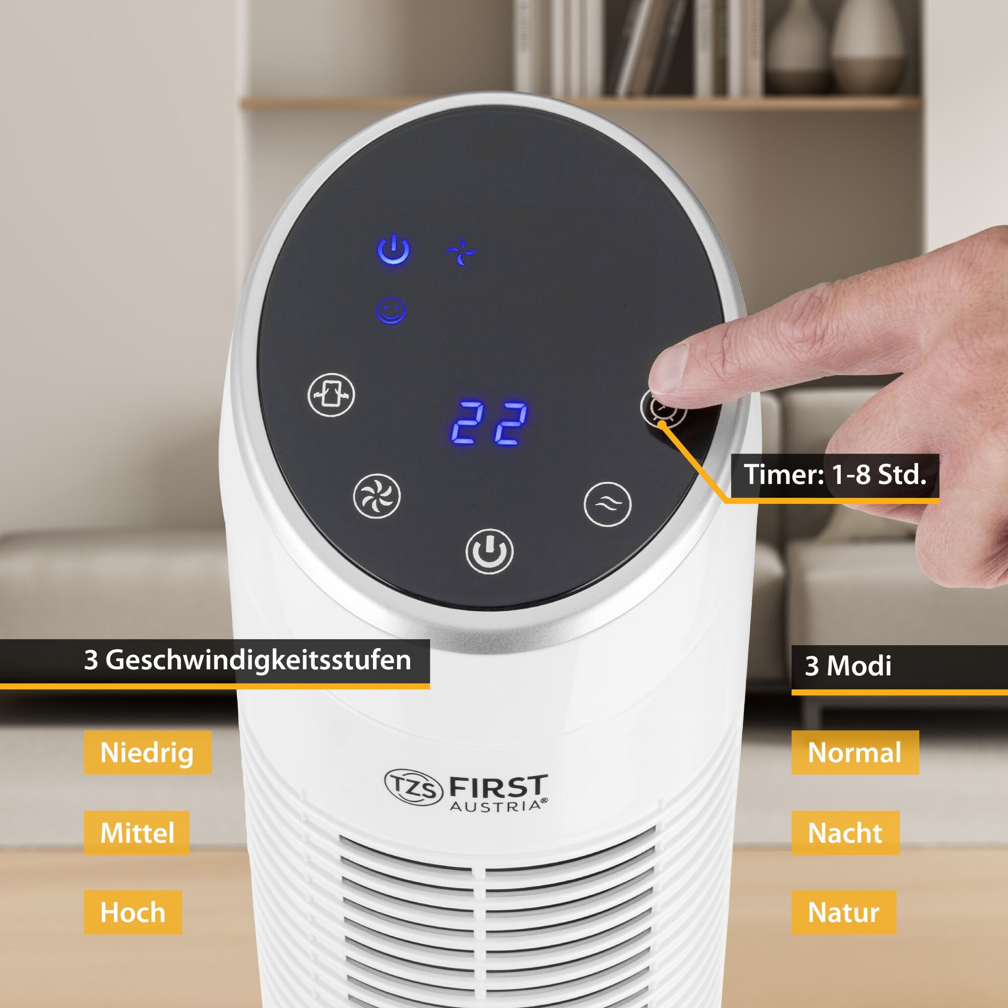 TZS First Austria Ventilator turn cu telecomandă - Ventilator cu suport ...