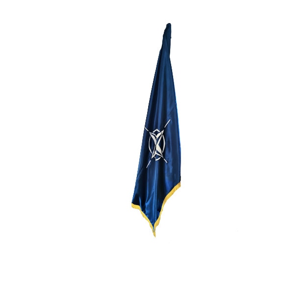 Drapel/steag NATO satinat, dublu, cu franjuri, 135x90 cm - eMAG.ro