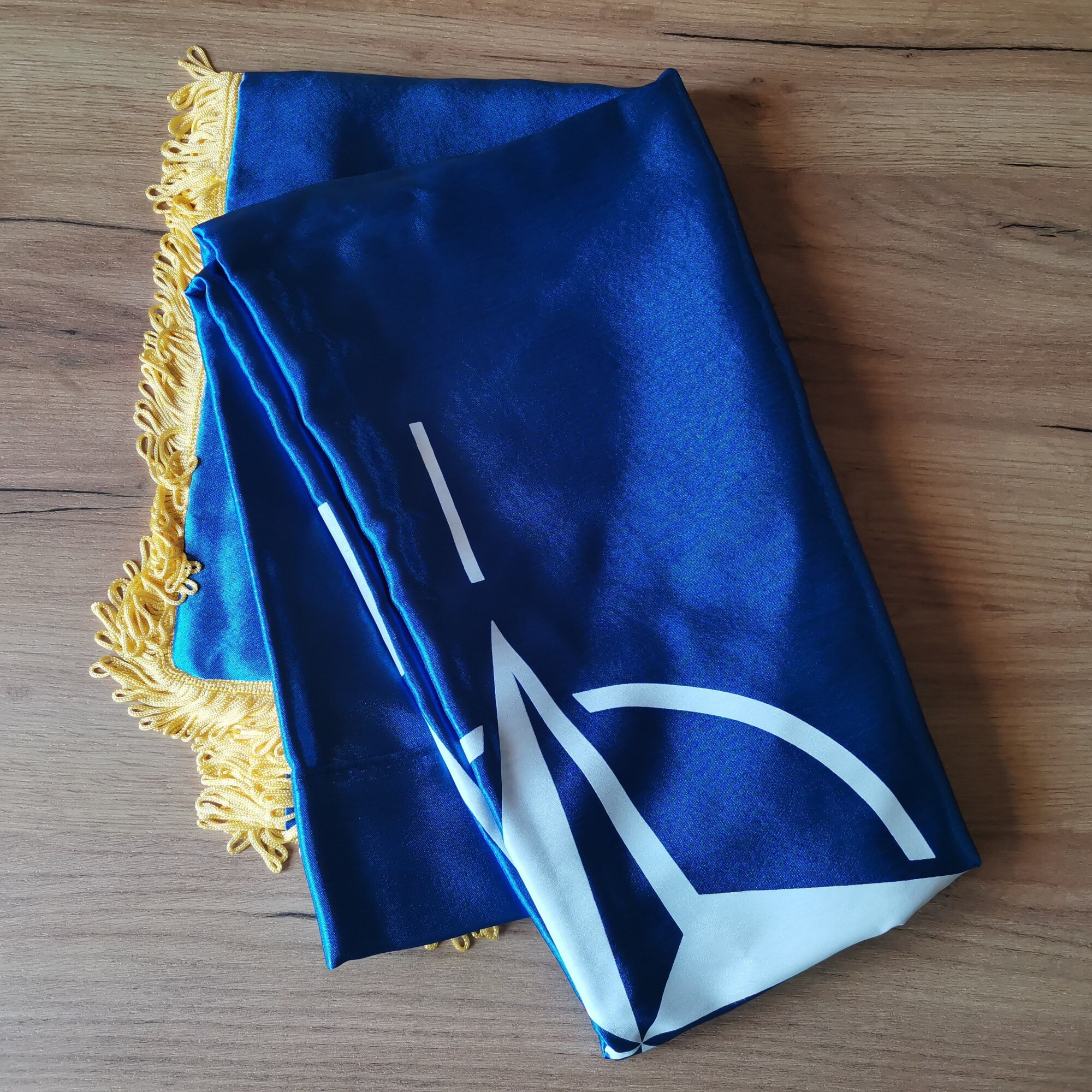 Drapel/steag NATO satinat, dublu, cu franjuri, 135x90 cm - eMAG.ro