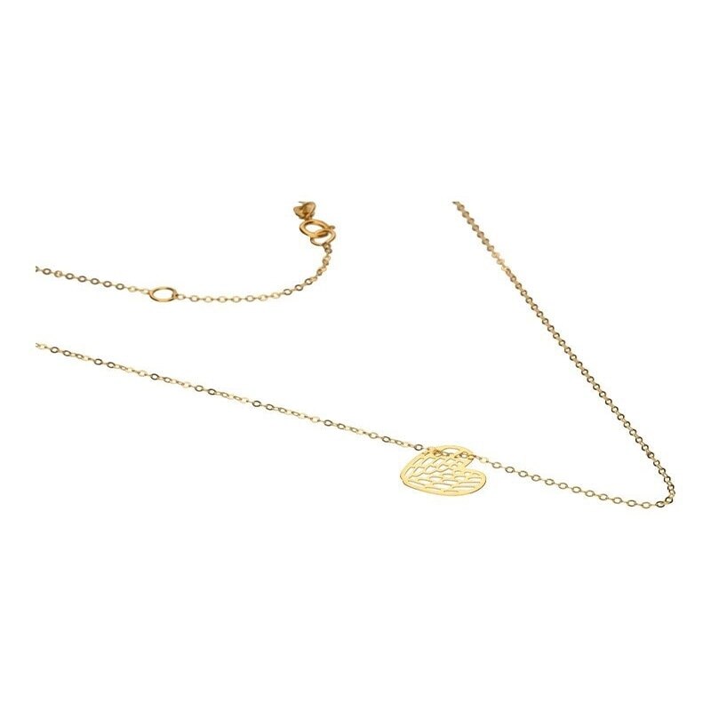 Lantic dama, cu Pandantiv Inima, Aur 333, 45 cm, 0.83 g - eMAG.ro