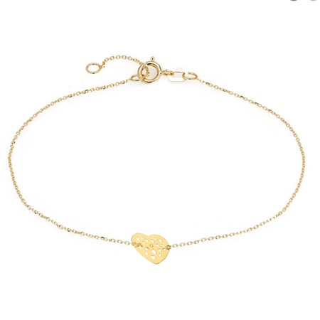 Lantic dama, Model Inima deschisa, Aur 333, 19 cm, 0.57 g, Auriu - eMAG.ro