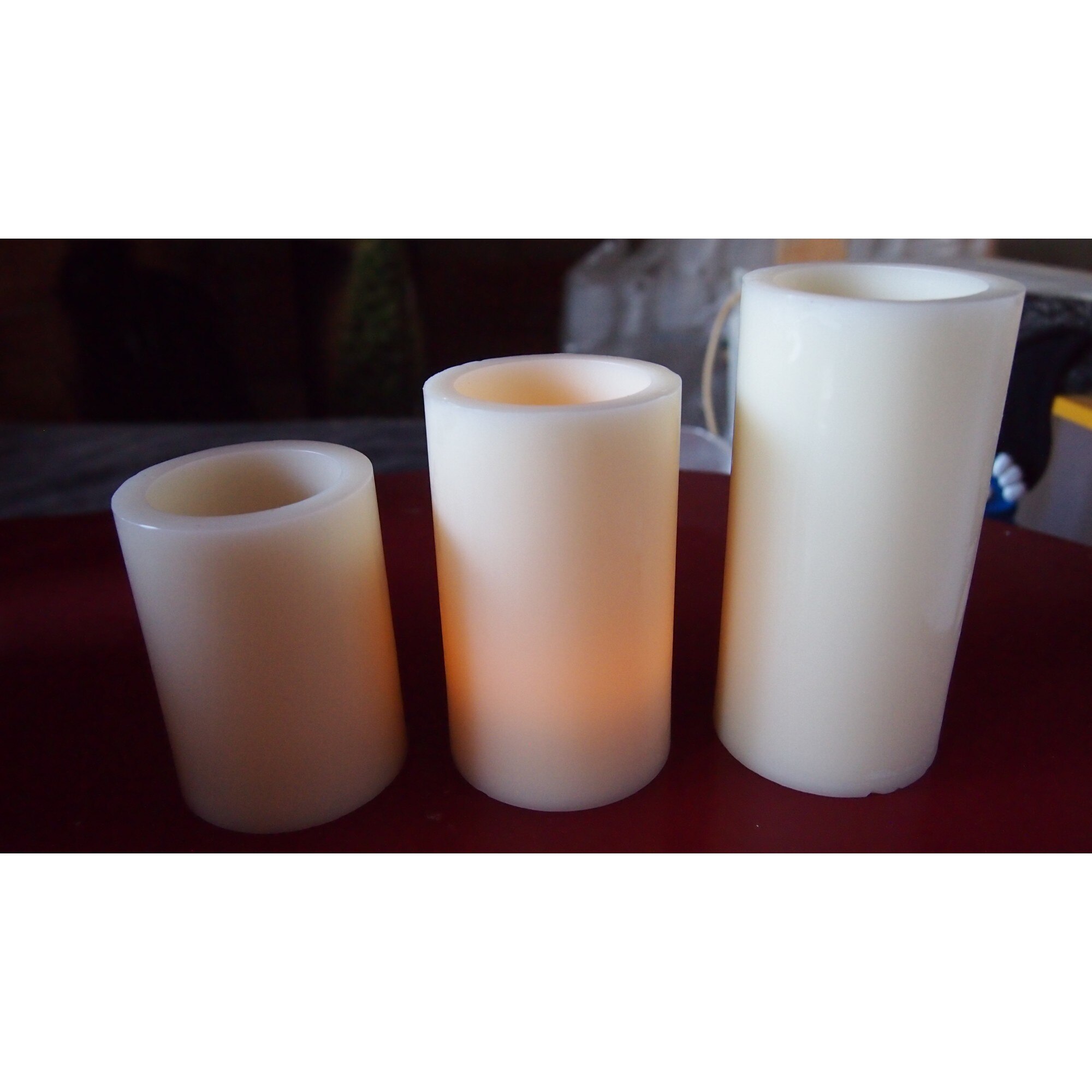 Set 3 lumanari din ceara LED electronice ROUND - eMAG.ro