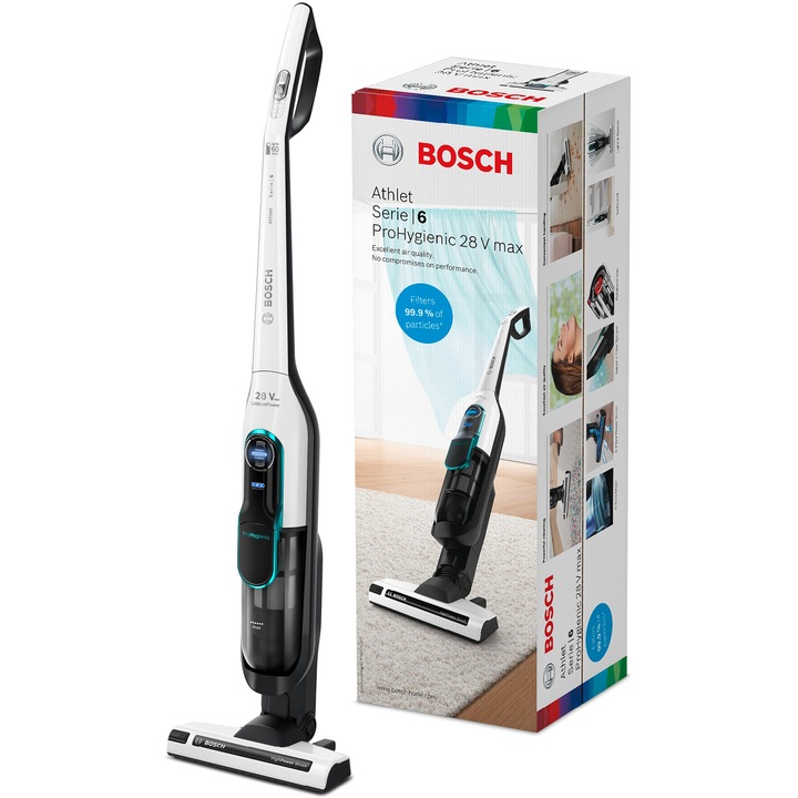 Aspirator vertical Bosch Athlet ProHygenic BCH86HYG1, 0.9 l, 25.2 V, 19 ...