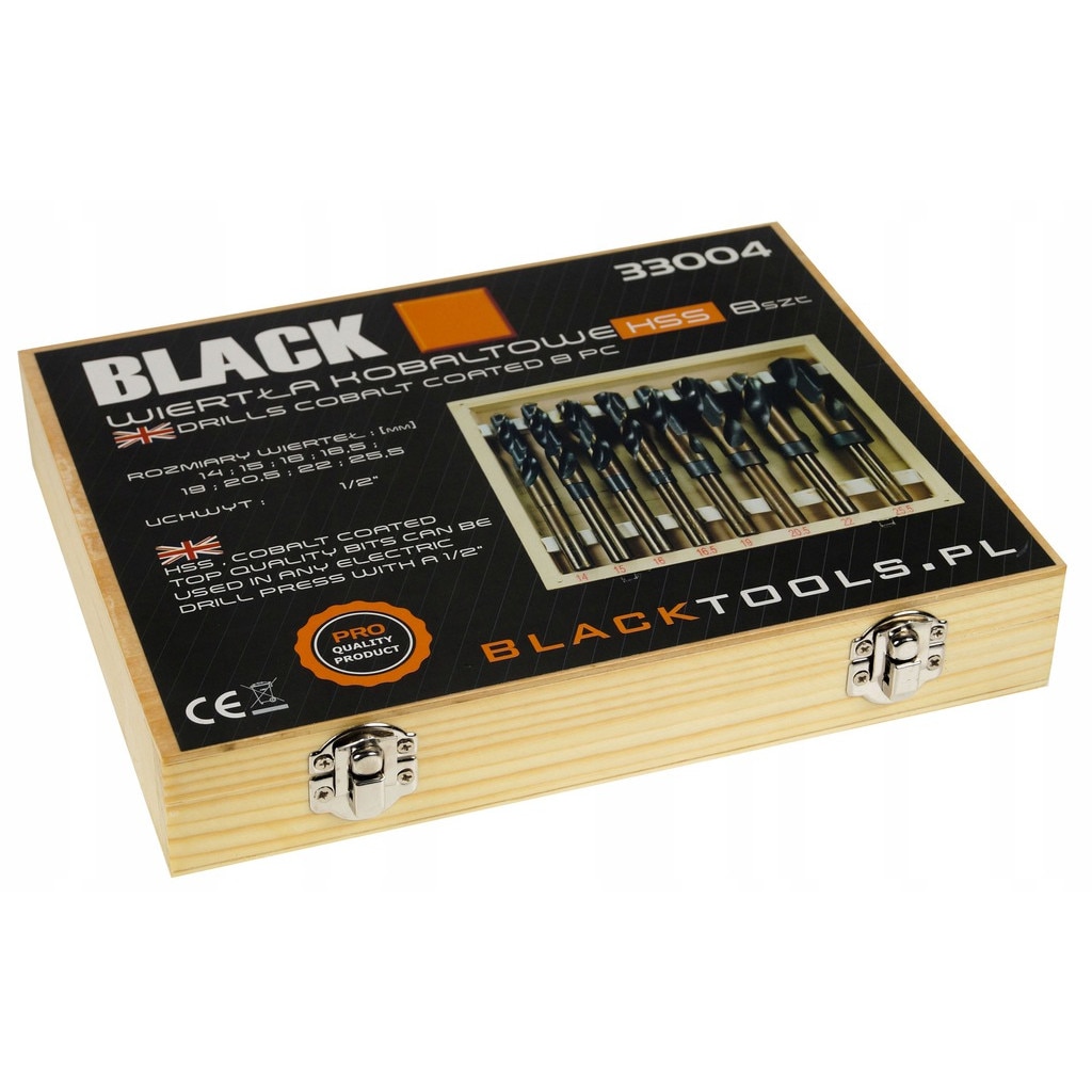 Burghiu HSS cobalt set 8 buc BlackTools csm1051 - eMAG.ro