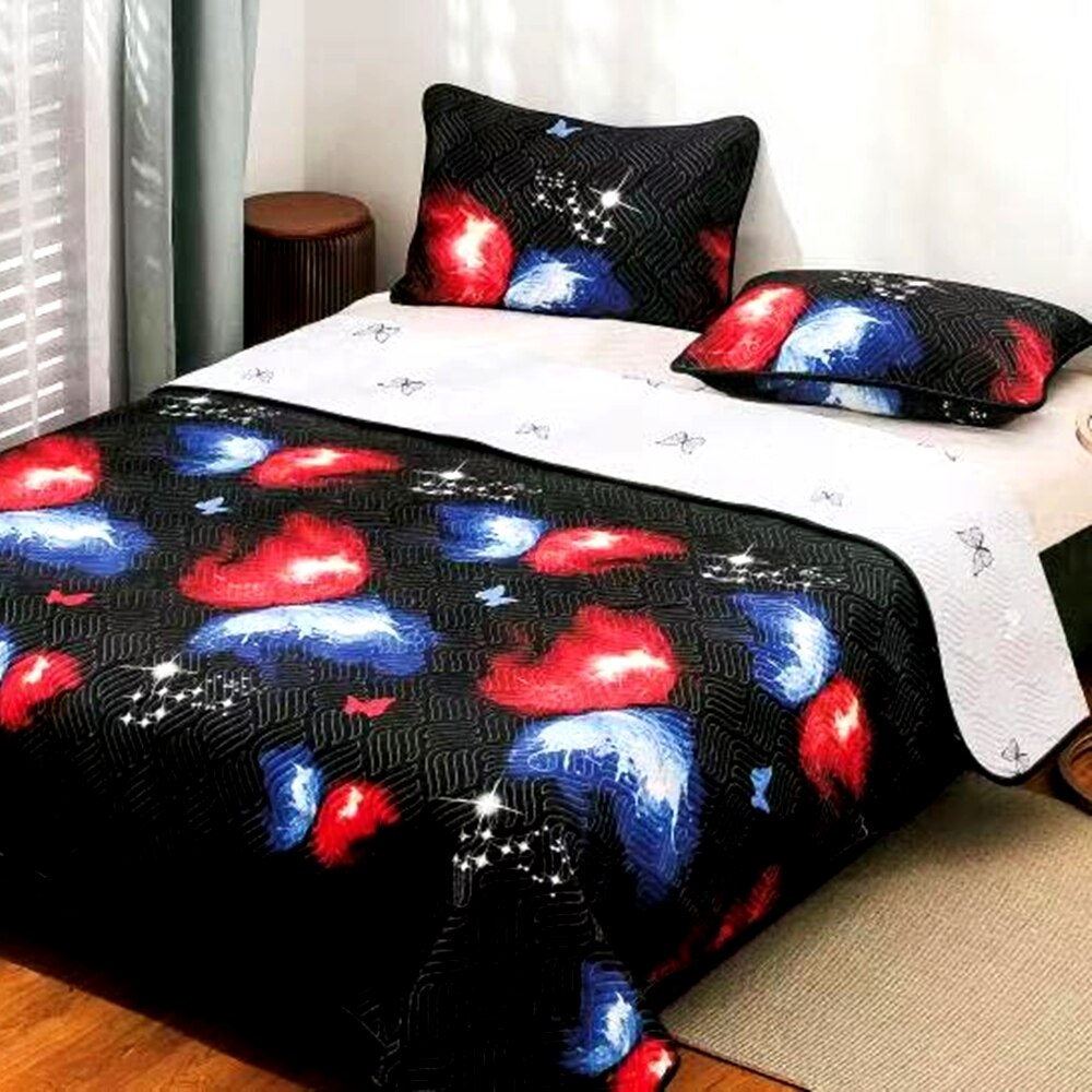 Set Cuvertura de pat Finet PUCIOASA si 2 fete de perna, 3 piese, 2 persoane, CUV121 - eMAG.ro