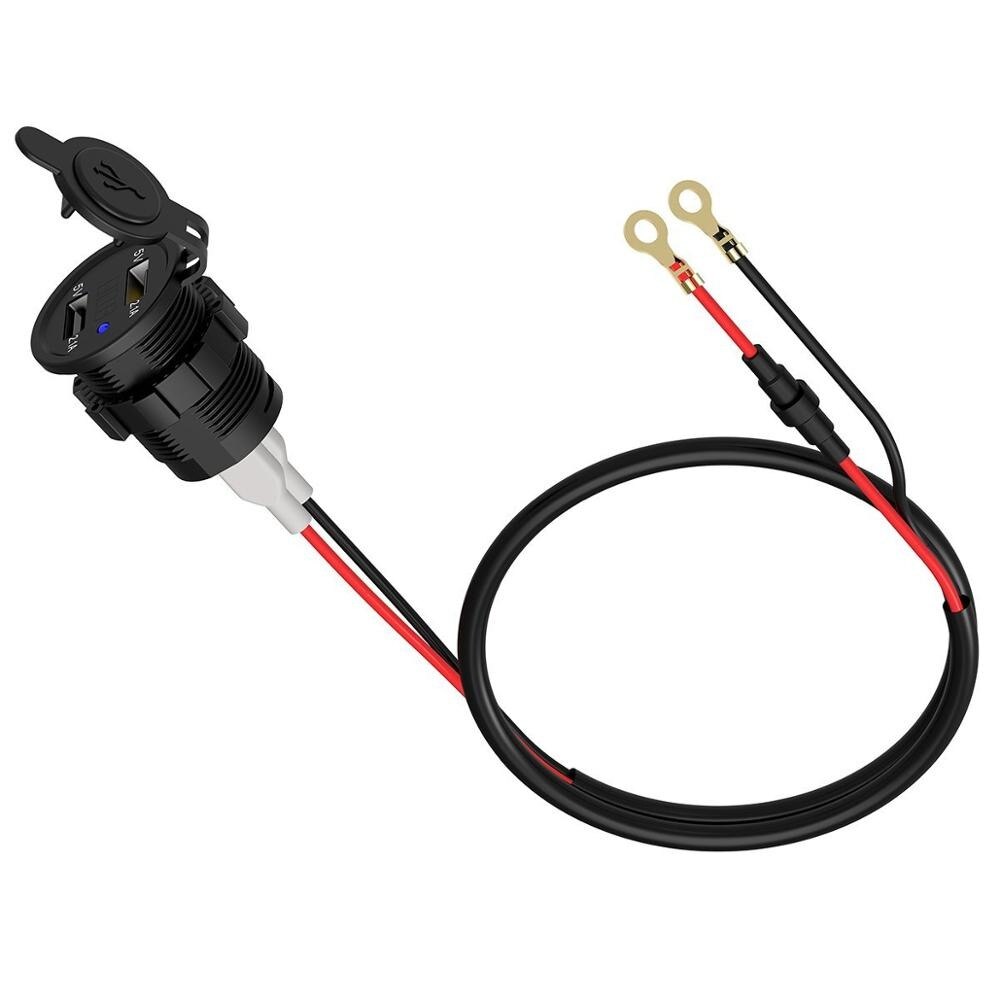 Priza auto / moto cu dubla incarcare USB 2.1A - eMAG.ro