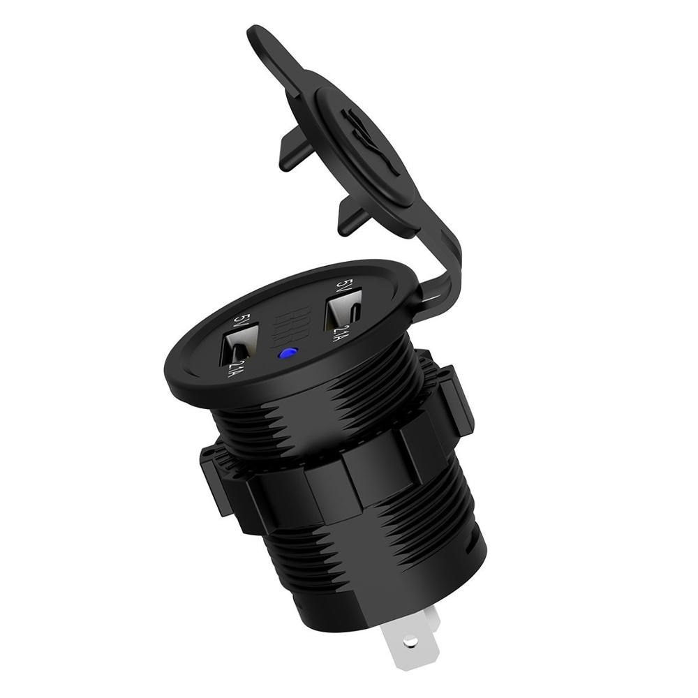 Priza auto / moto cu dubla incarcare USB 2.1A - eMAG.ro