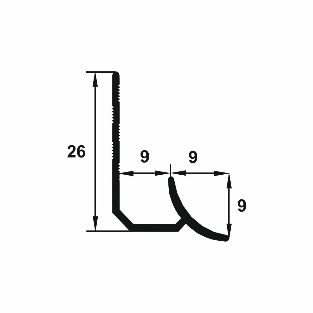 Bagheta concava Genesis, PVC, 9 mm, 2.5 m, Alb - eMAG.ro