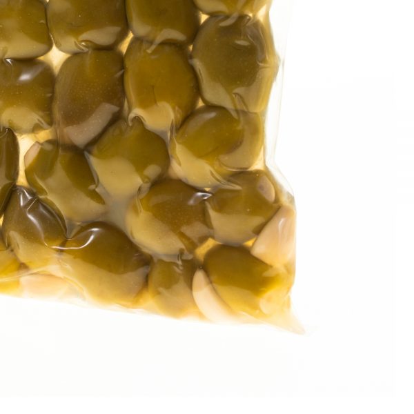 Masline verzi umplute cu usturoi, 100% ingrediente naturale, vidate ...
