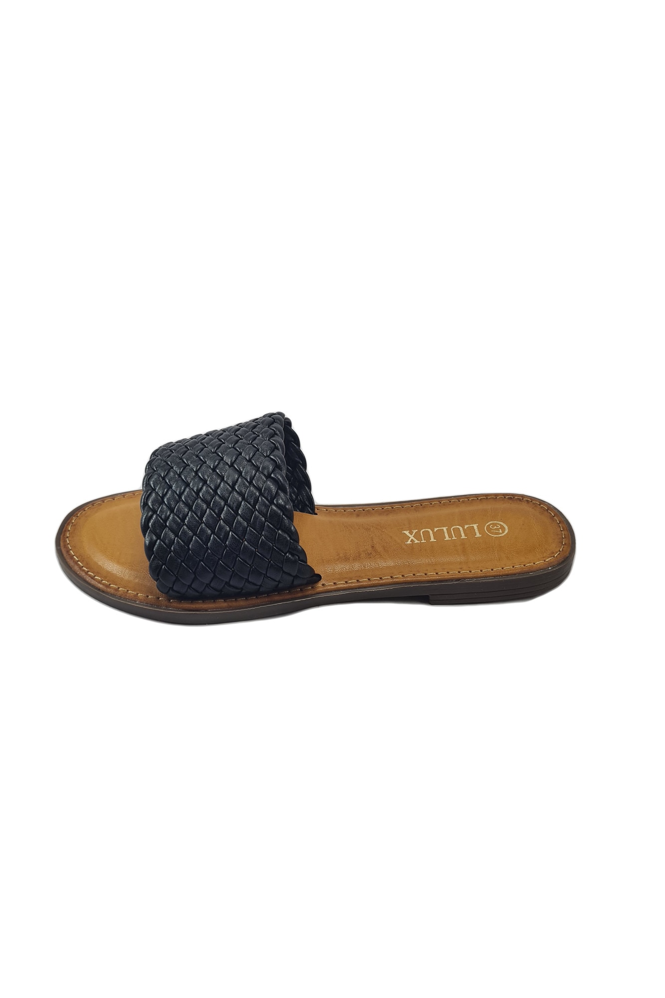 Papuci dama, LULUX, Piele ecologica, ta880, Negru, 36 EU - eMAG.ro