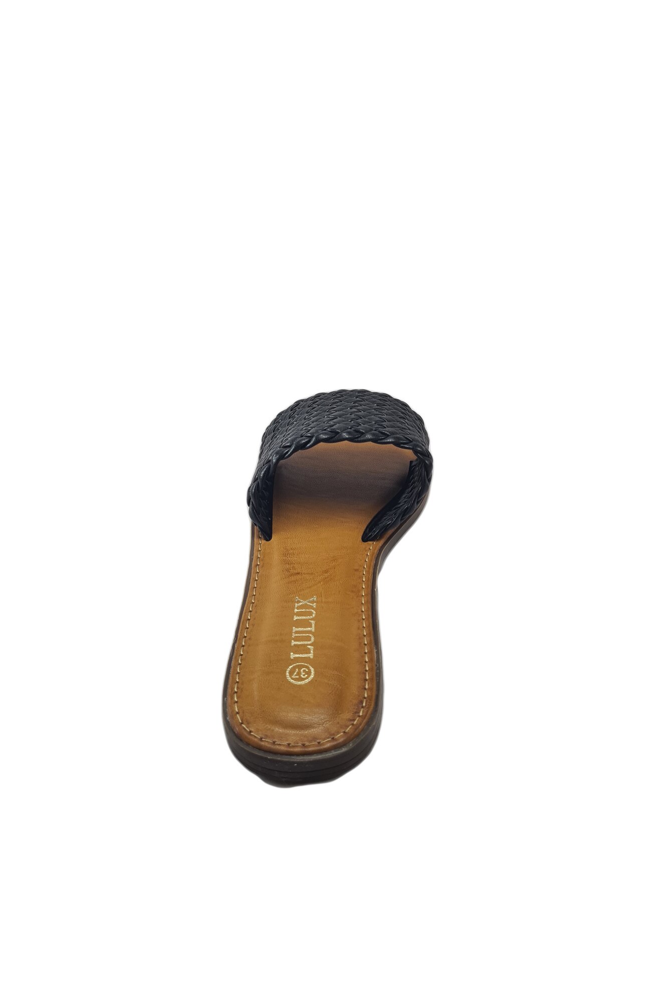 Papuci dama, LULUX, Piele ecologica, ta880, Negru, 38 EU - eMAG.ro