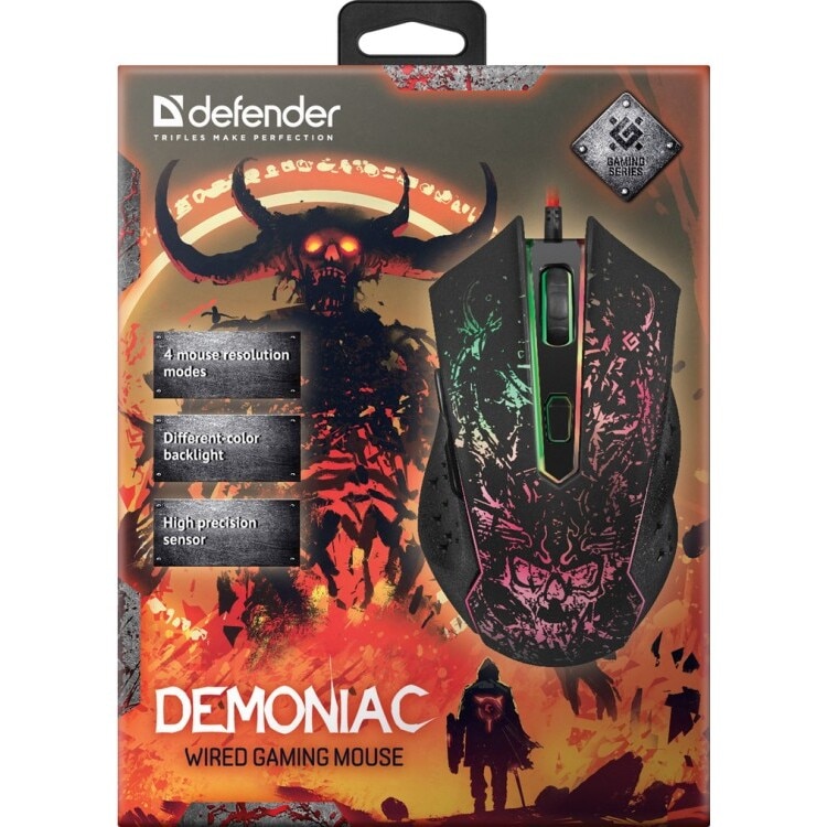 Mouse, DEFENDER, GM-540L DEMONIAC, 3200 DPI, 6P, Negru - eMAG.ro