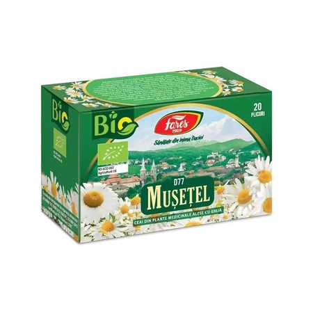 Ceai de Musetel Bio 20 plicuri Fares - eMAG.ro
