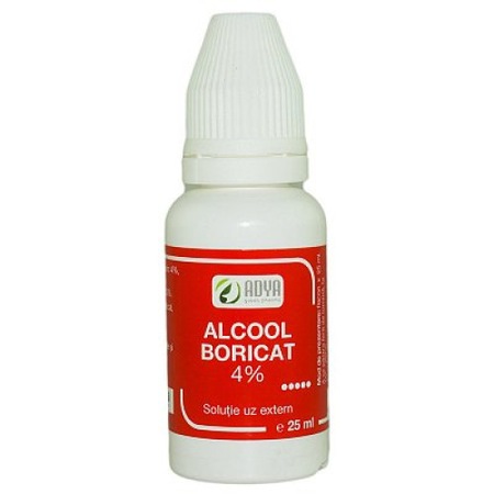 Alcool boricat 4% 25ml Adya Green Pharma - eMAG.ro