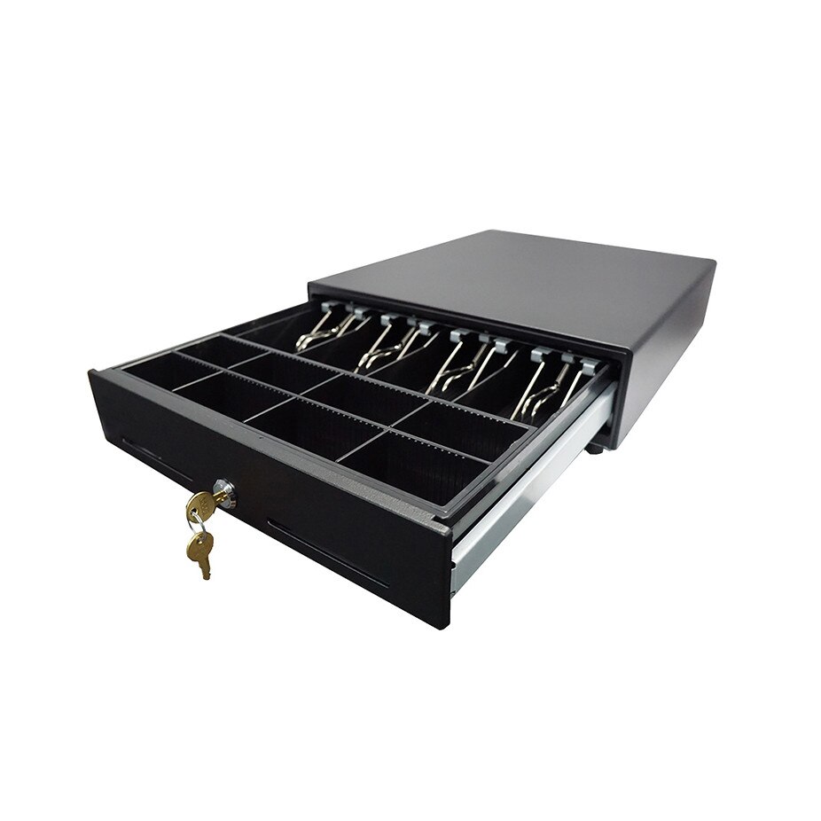 Sertar de bani metalic Adpos MK 410, 5B/8M, 6V, negru - eMAG.ro