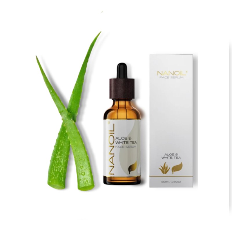 Ser facial cu aloe si ceai alb, Nanoil, nutritiv, revitalizant, de ...