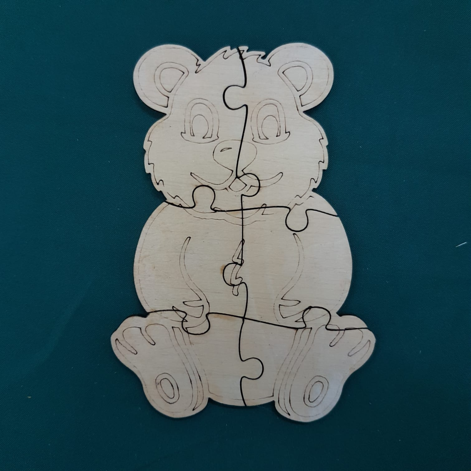 Puzzle cu animale pentru copii, 6 piese, model cu urs 130 x 90 x 3 mm ...