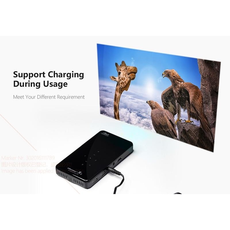 Мини Проектор AUN VEKTROS, Android 7.1, 2GB RAM, 16GB ROM, 1080P, 3D ...