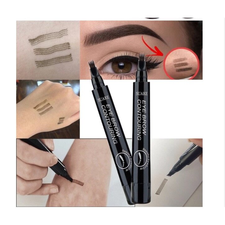 Creion de sprancene, EVNC, Tattoo Brow MicroPen, nuanta 04 brown - eMAG.ro